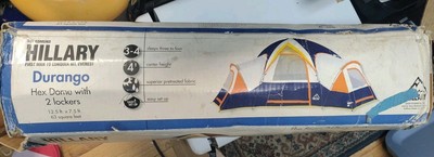 NEW Hillary Sears Durango 3-4 Person Hex Dome Tent /Lockers 12.5' x 7.5 ...