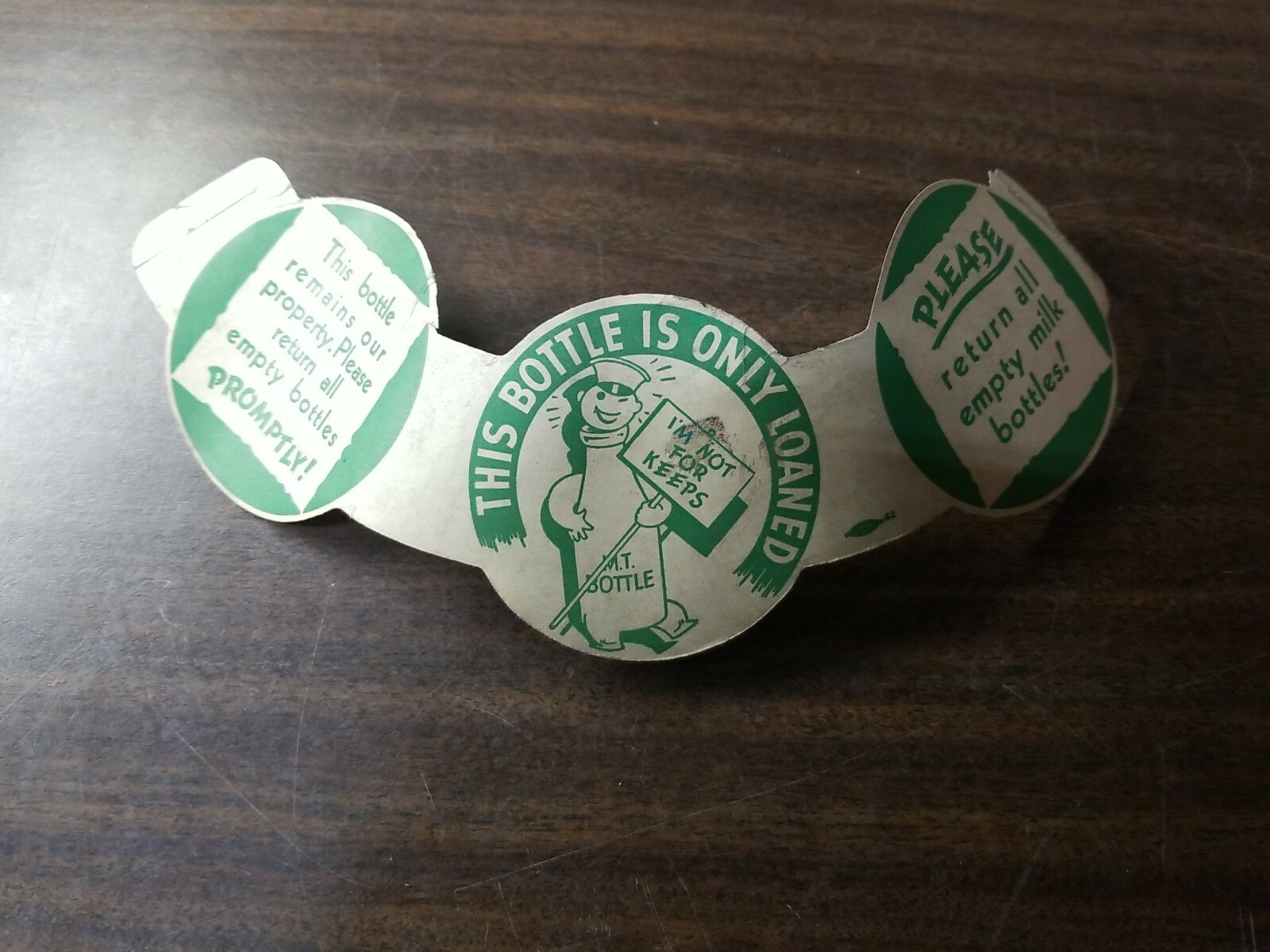 Vintage 1940's/50's NW Milk Bottle Collar/Label. Nice graphics | eBay