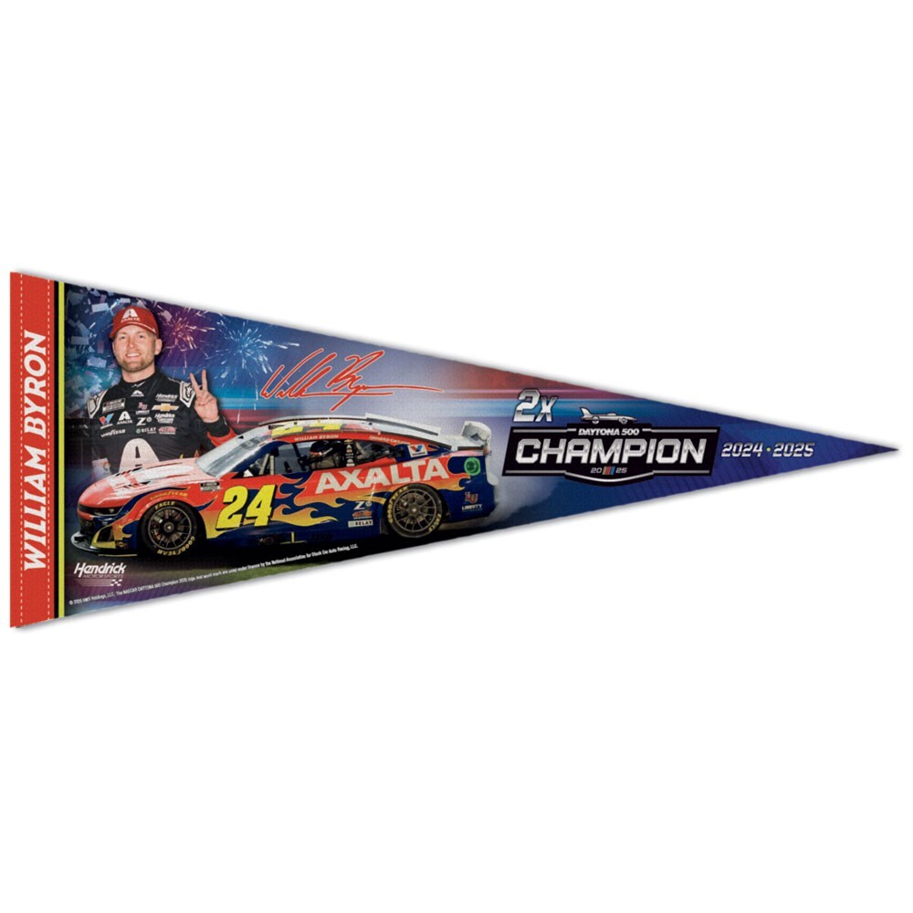 William Byron 2025 Wincraft #24 Axalta Daytona 500 Winner 12x30 Premium ...