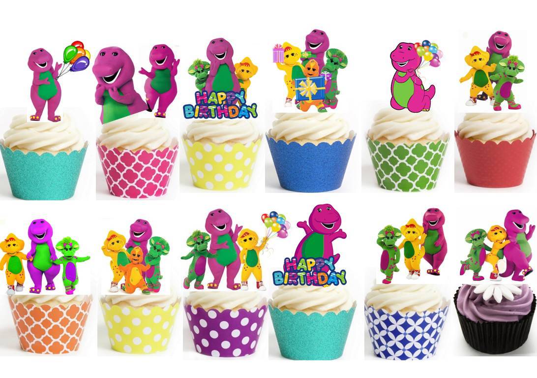 Barney Cake And Cupcakes