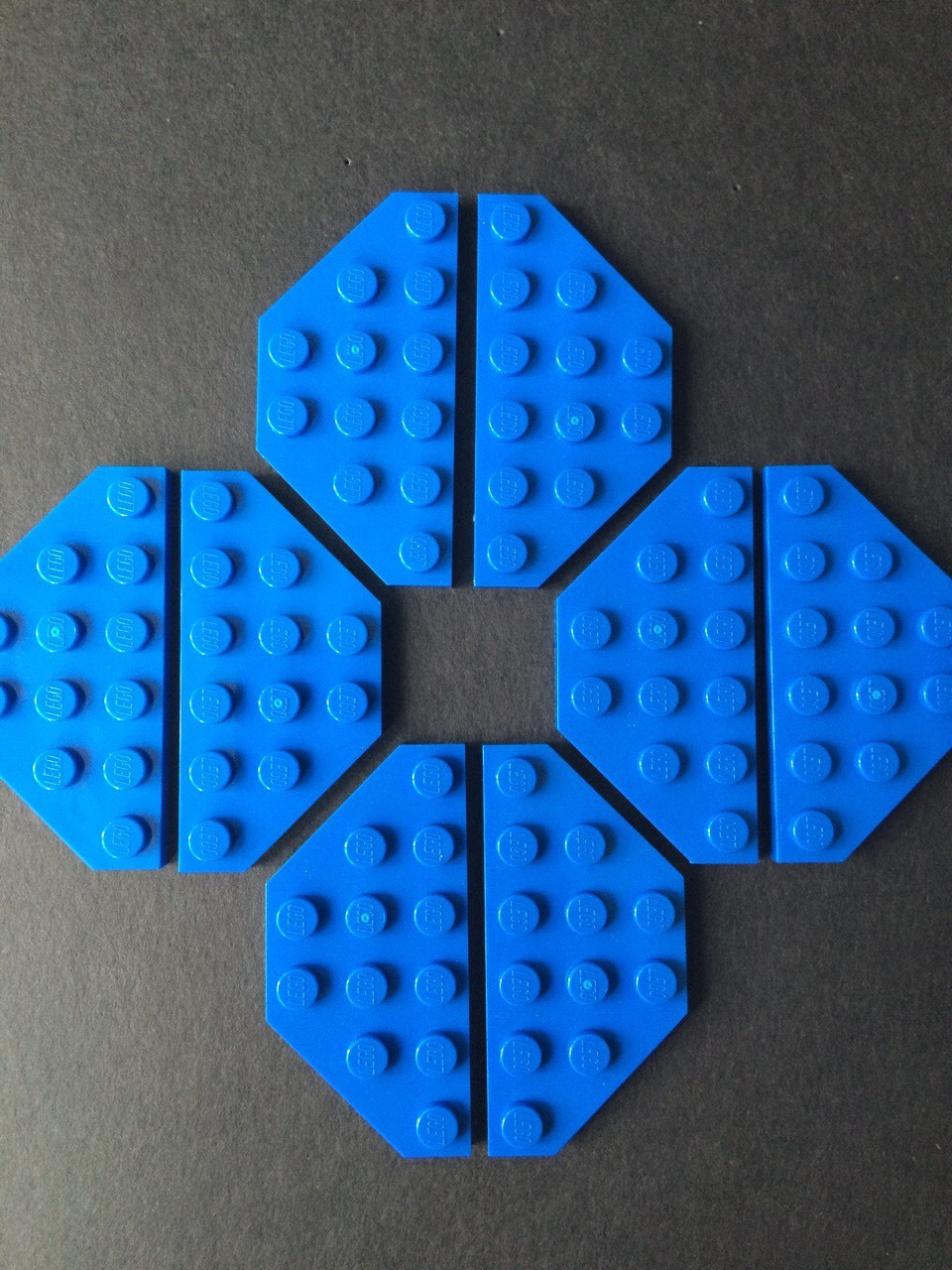 LEGO Lot Of 8 Blue Wedge Base Plate 3x6 Cut Corner Building Plates ...
