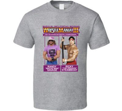 Randy Savage Macho Man Ricky Steamboat The Dragon Wrestlemania 3 ...