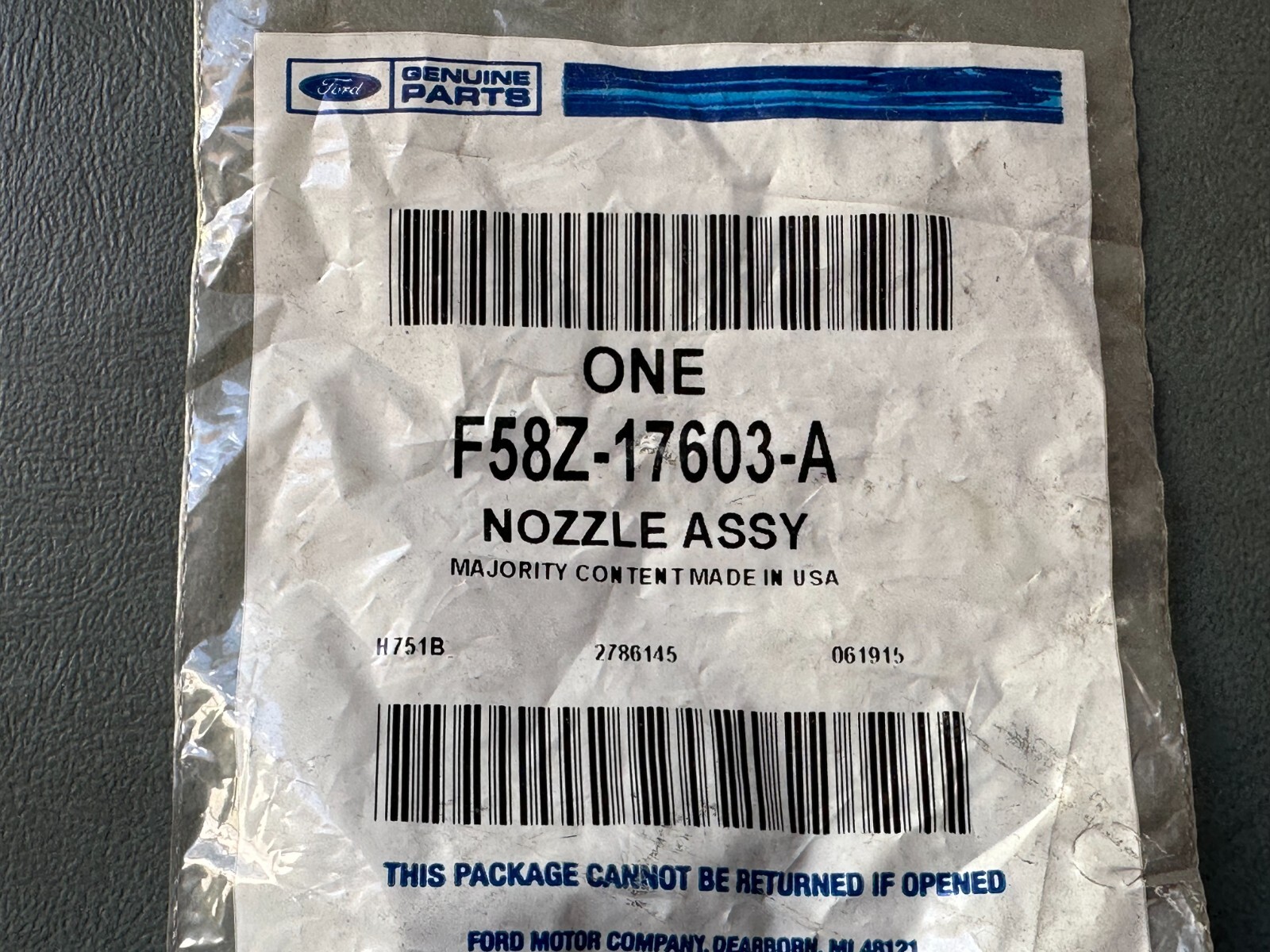 Ford OEM NOS F58Z-17603-A Windshield Washer Nozzle Jet 1994-2004 ...