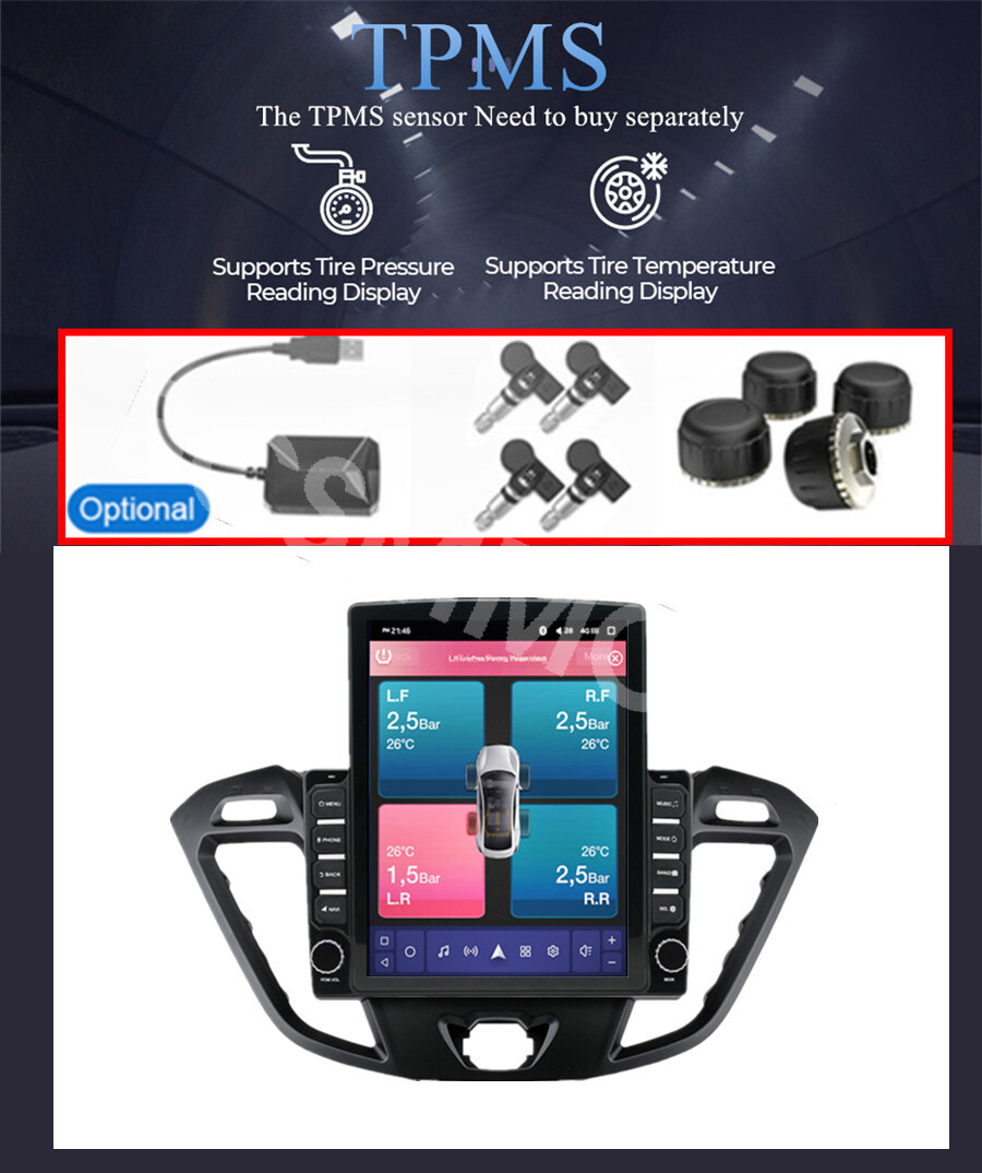 Touch Screen Car Stereo Radio Fit For Ford Transit Custom 2013-2018 2 ...