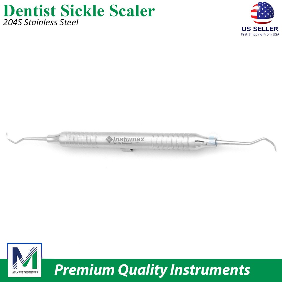 Sickle Scaler 204s Dental Hand Instruments Pro Periodontal Hygiene Pick ...