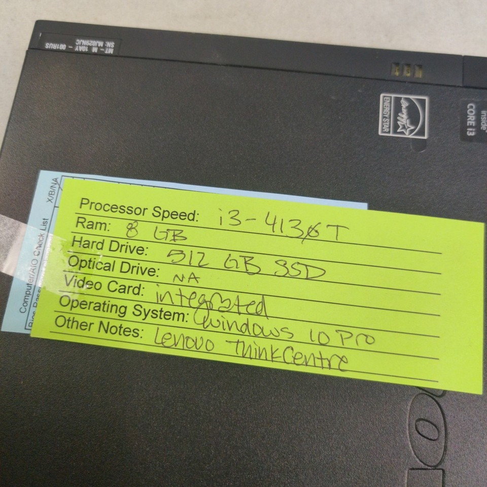 Lenovo ThinkCentre M73 Intel i3-4130T CPU 8GB RAM NO SSD/OS/ADAPTER | eBay