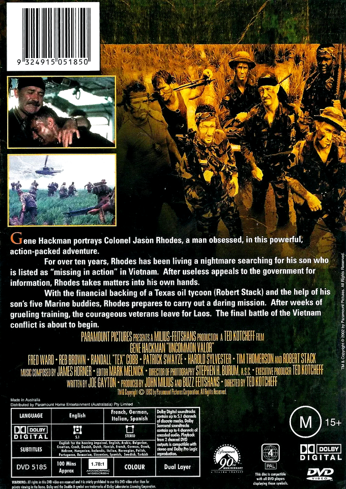 Uncommon Valor : Gene Hackman : NEW DVD : Region 4 9324915051850 | eBay ...