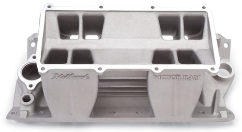 Edelbrock Intake Manifold 7070; Tunnel Ram Satin Aluminum for Chevy 262 ...