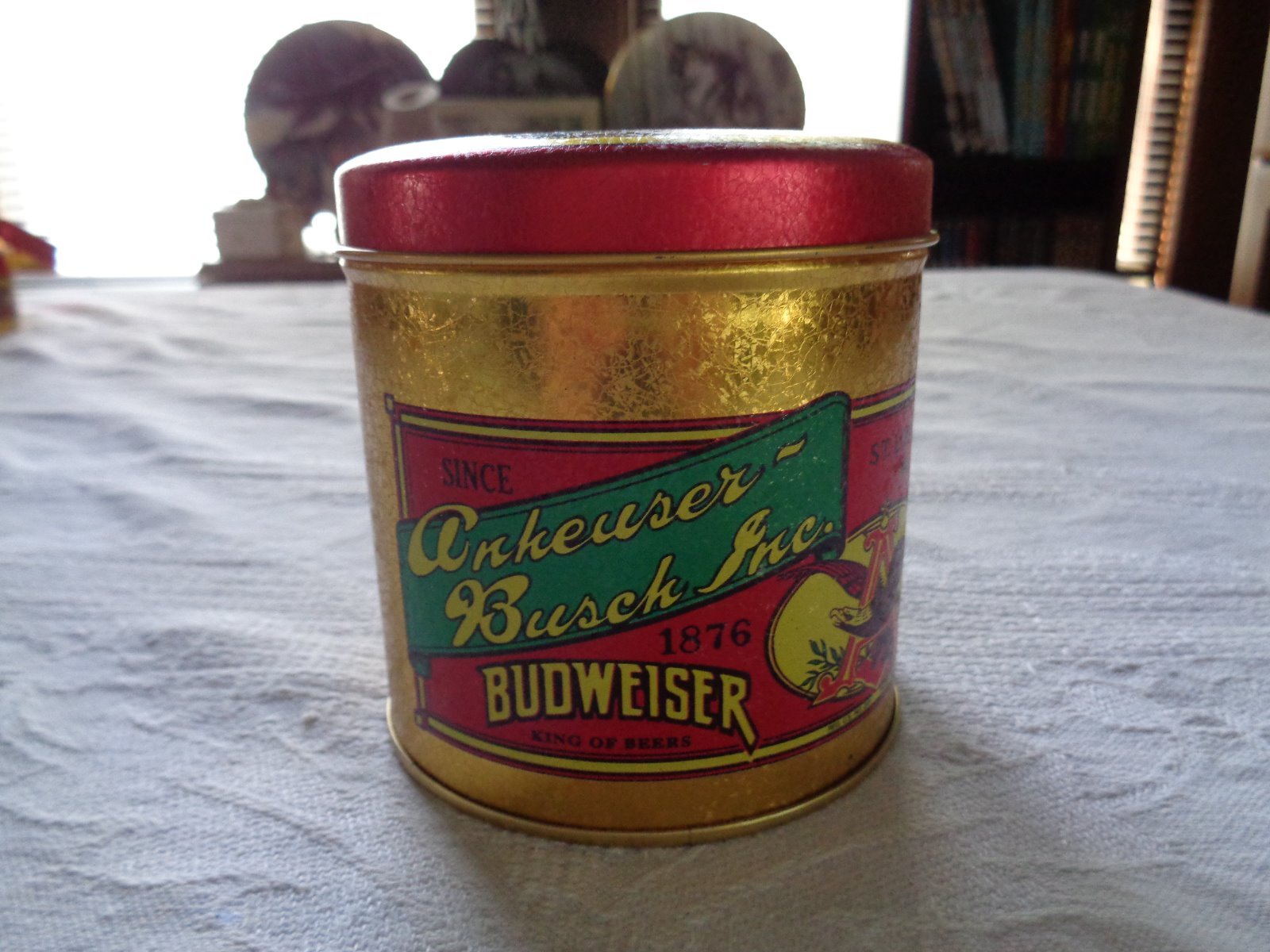 Anheuser Busch Inc Since 1876 Budweiser Kings Of Beers Round Tin | eBay