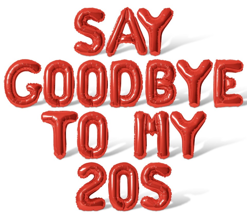 SAY GOODBYE TO MY 20S Letter Balloons Banner - 30th Birthday Party ...