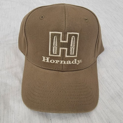 NEW Hornady Shot Show Adjustable Tan Hat Ammo Logo Fastener Strapback ...