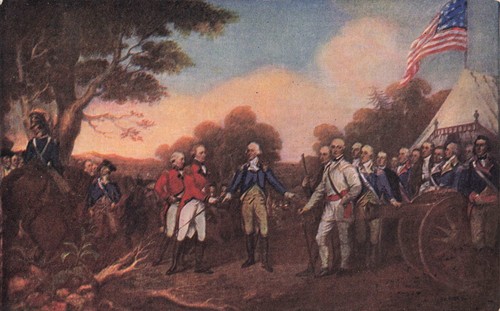 Postcard Surrender of General Burgoyne Saratoga 1777 Painting by John ...
