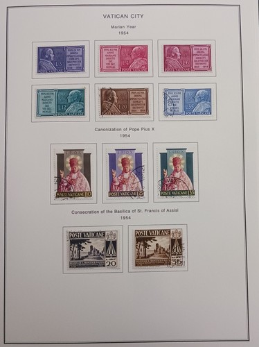 VATICAN - 1954 - LOT OF STAMPS ON ALBUM PAGE - USED & MH | eBay
