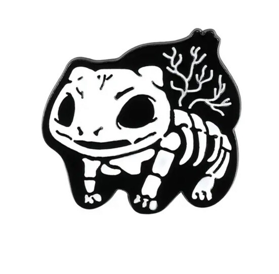 POKEMON SKELETON PIN SET (3pcs) Charmander/Squirtle/Bulbasaur Enamel ...