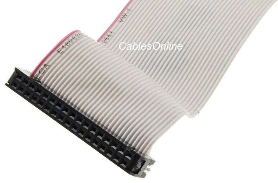 24" Universal 34-Pin Floppy Drive Ribbon Cable for 3.5" and/or 5.25 ...