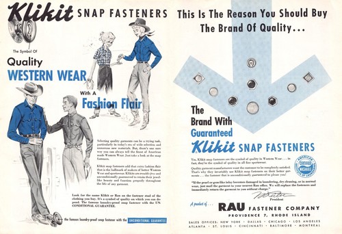 Klikit Snap Fasteners Rau Co Providence Rhode Island Vtg Magazine Print ...