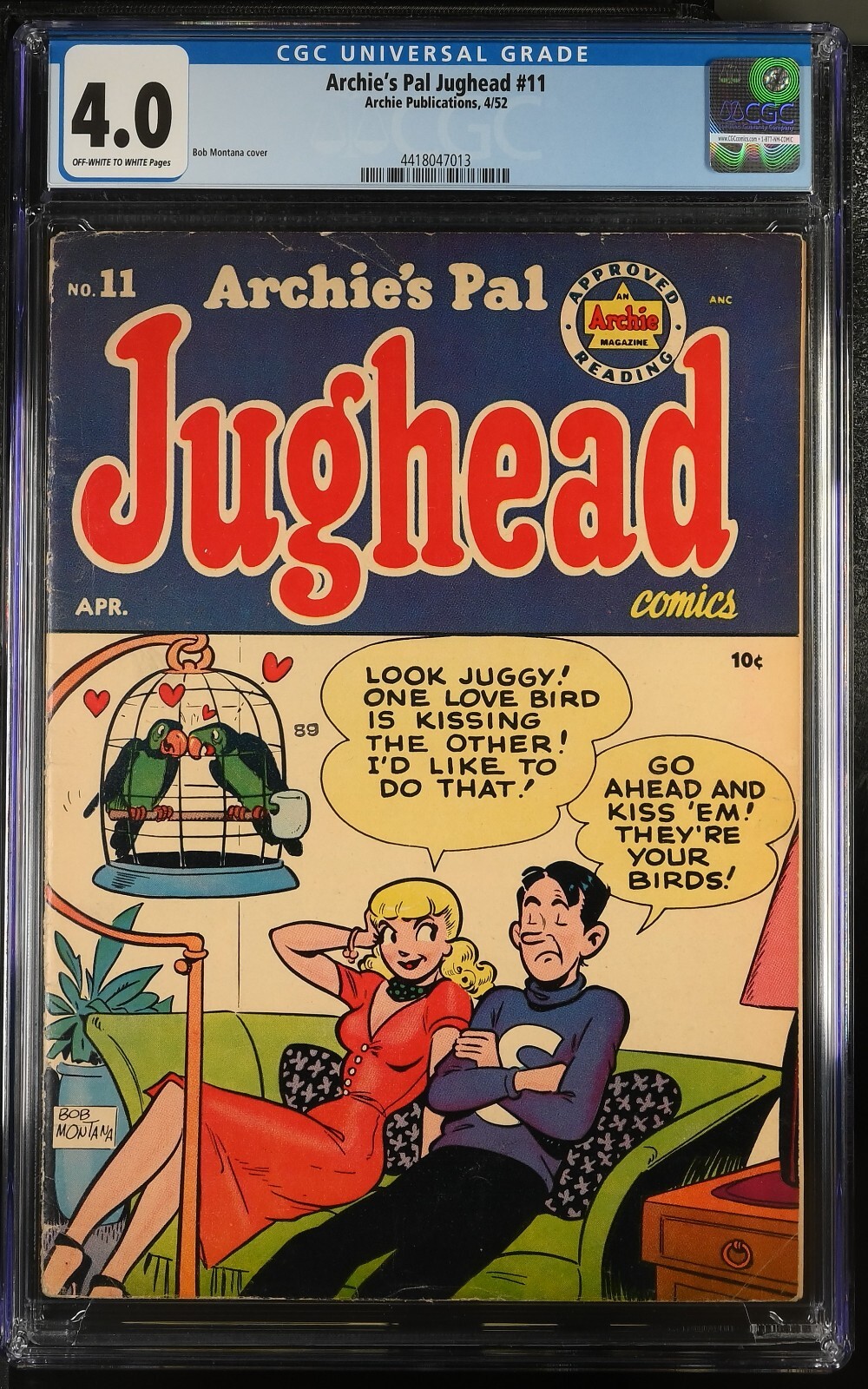 Archie's Pal Jughead #11 CGC 4.0 GRADED COMIC BOOK GOLDEN AGE 1951 | eBay