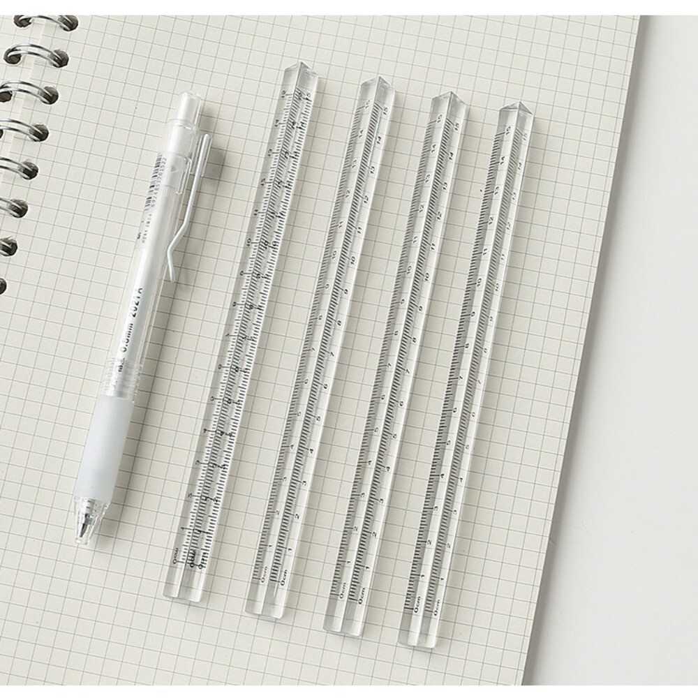Non-toxic Transparent Triangle Ruler Student 828566436299 | eBay