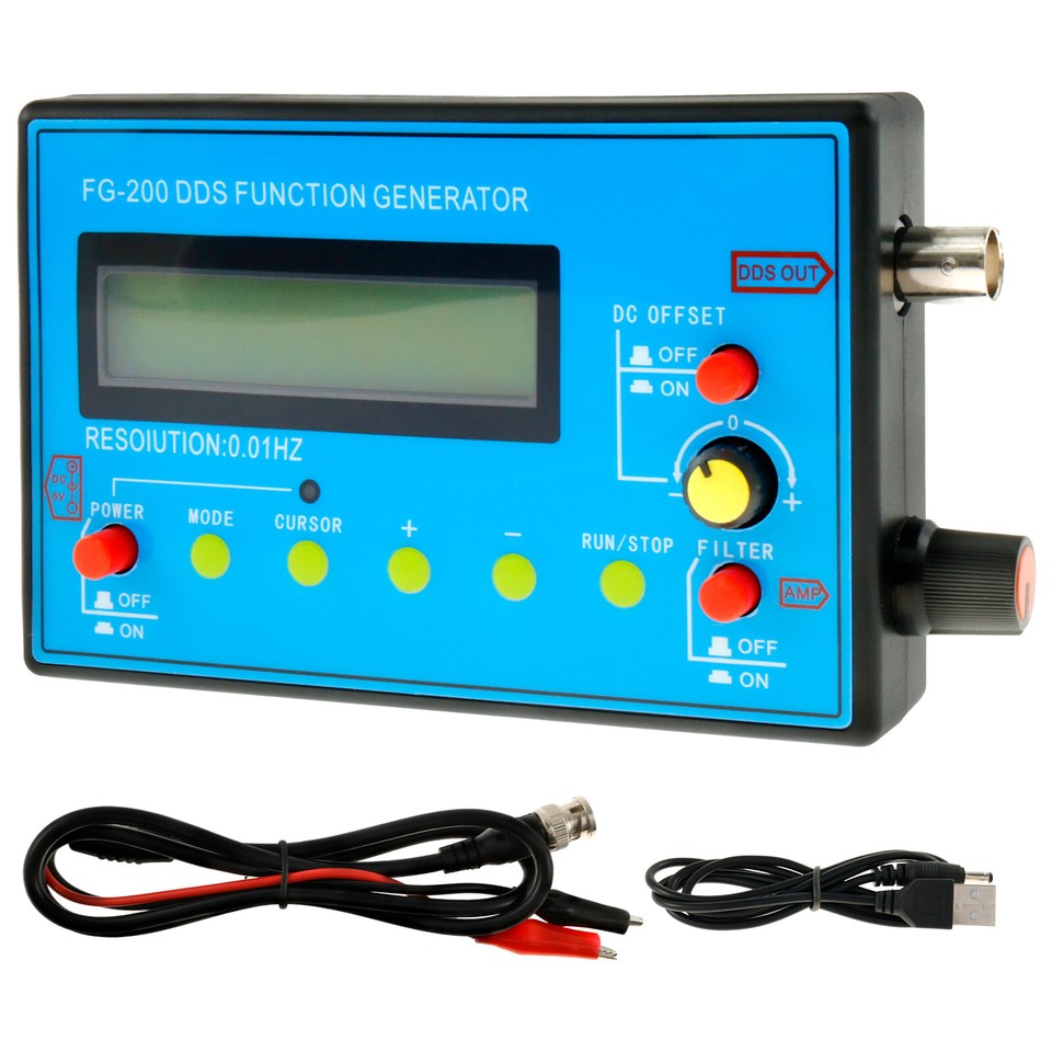 Signal Generator 0.01Hz to 500kHz Sine Wave Generator Portable Function ...