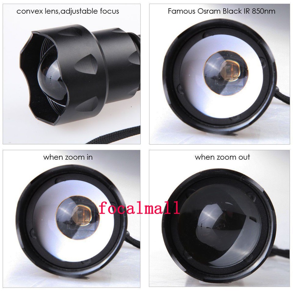 T20 Infrared LED IR 810nm 850nm 940nm Green Night Vision Zoomable ...