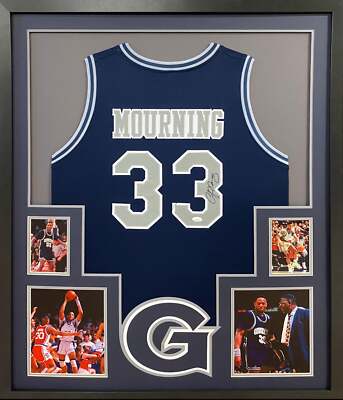Alonzo Mourning Signed Framed Jersey JSA Autographed Georgetown GU | eBay