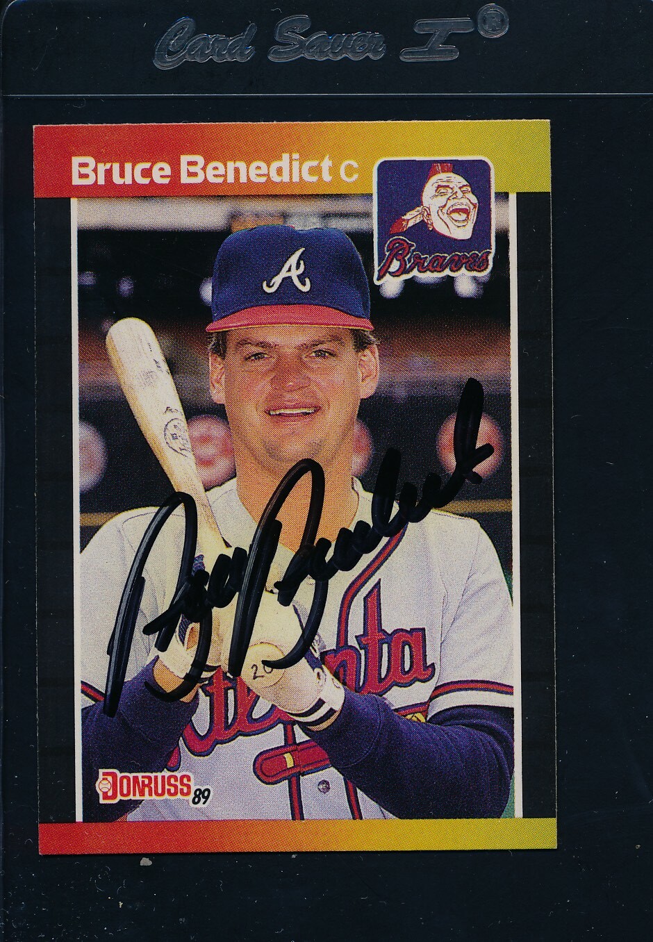 1989 Donruss #475 Bruce Benedict Braves Signed Auto *38513 | eBay