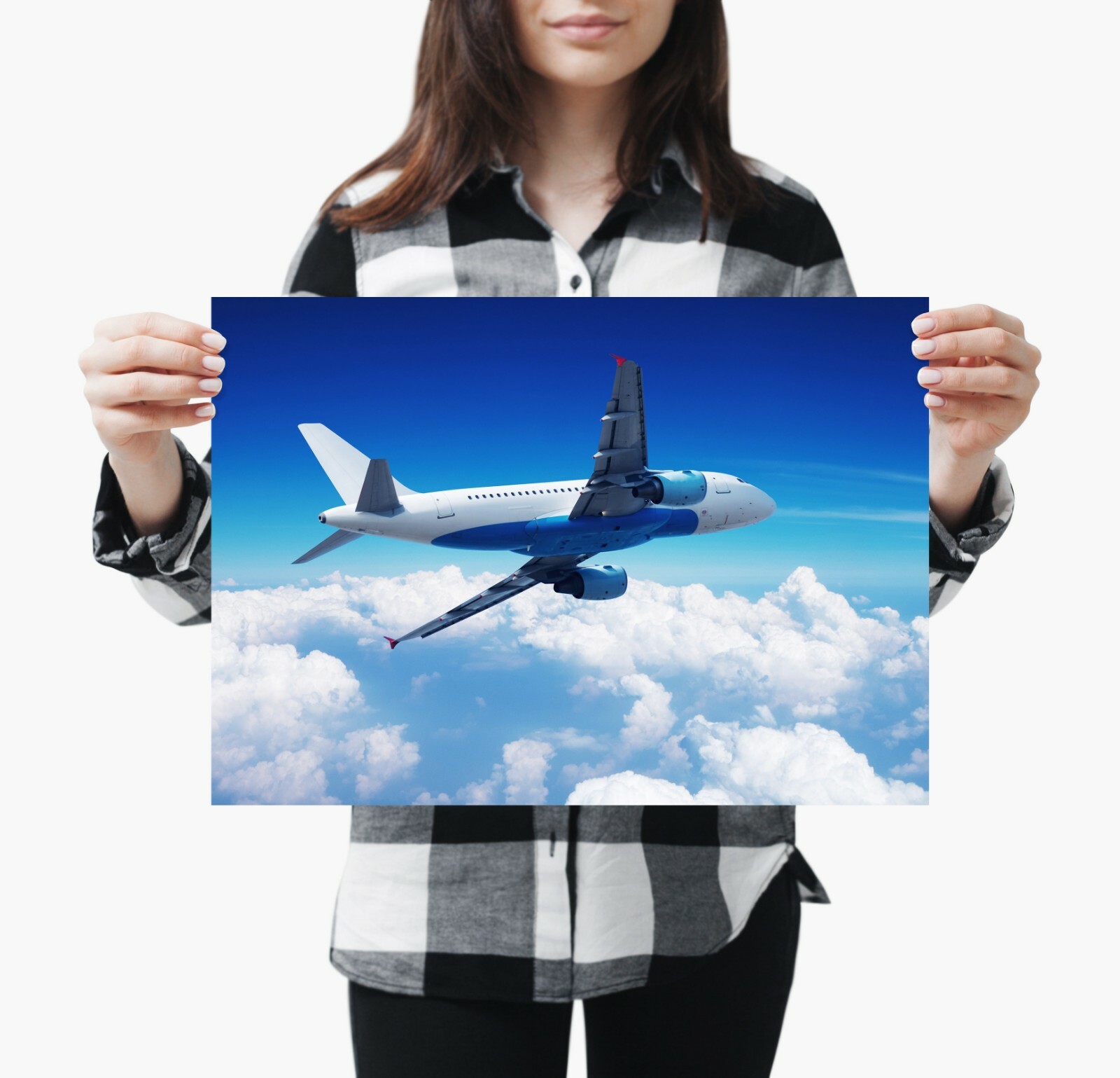 Awesome Flying Airplane Poster Print Size A4 / A3 Travel Poster Gift ...