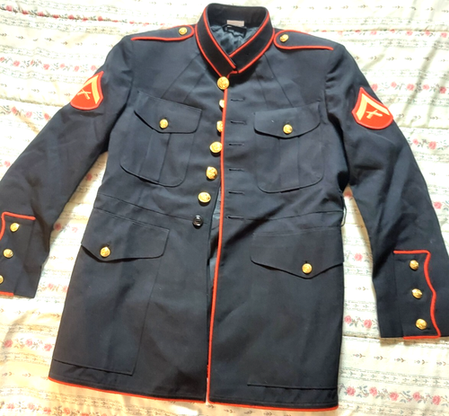 US Marine Corps USMC Dress Blues Uniform Men's Coat size 43S | eBay