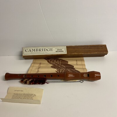 Vintage Cambridge Wood Recorder Made in Germany in Box w/ Chart and ...