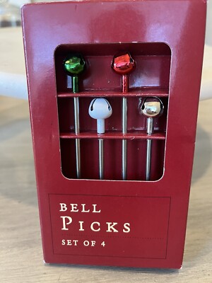 WORLD MARKET Christmas Bell Picks Metal Bells Appetizer, Martinis Etc ...