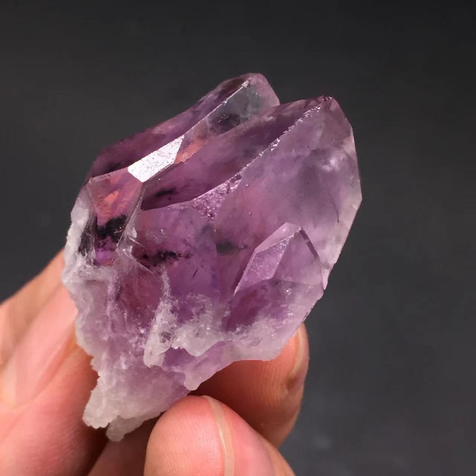 Natural Amethyst Skeleton Crystal Double Pointed Sceptre Healing ...