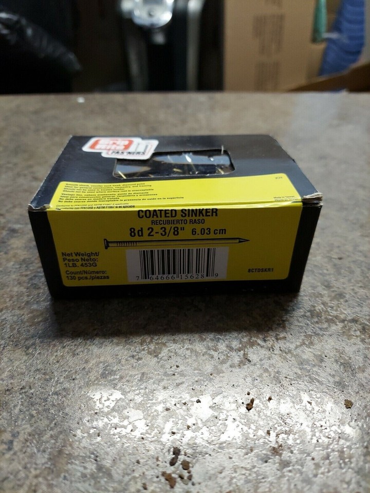 Grip-Rite 8d x 2-3/8 in. Coated Sinkers Framing Nails 5 X 1LB. Boxes | eBay