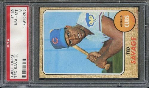 1968 TOPPS #119 TED SAVAGE PSA 8 CUBS *B68035 | eBay