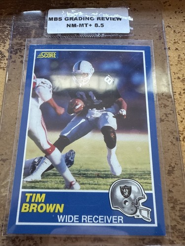 Tim Brown 1989 Score RC #86 Rookie MBS Graded 8.5 NMMT+ Los Angeles ...