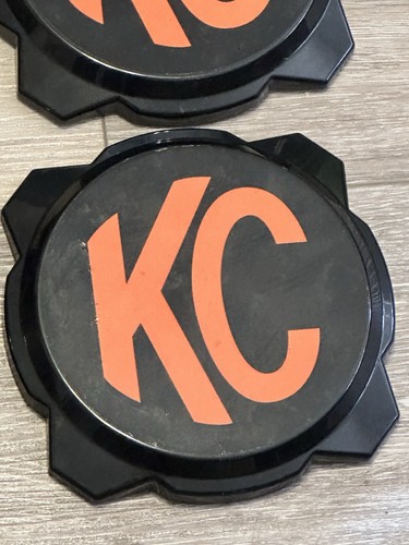 KC HiLiTES Gravity Titan/Pro6 6" Light Covers - Black / Orange KC Logo ...