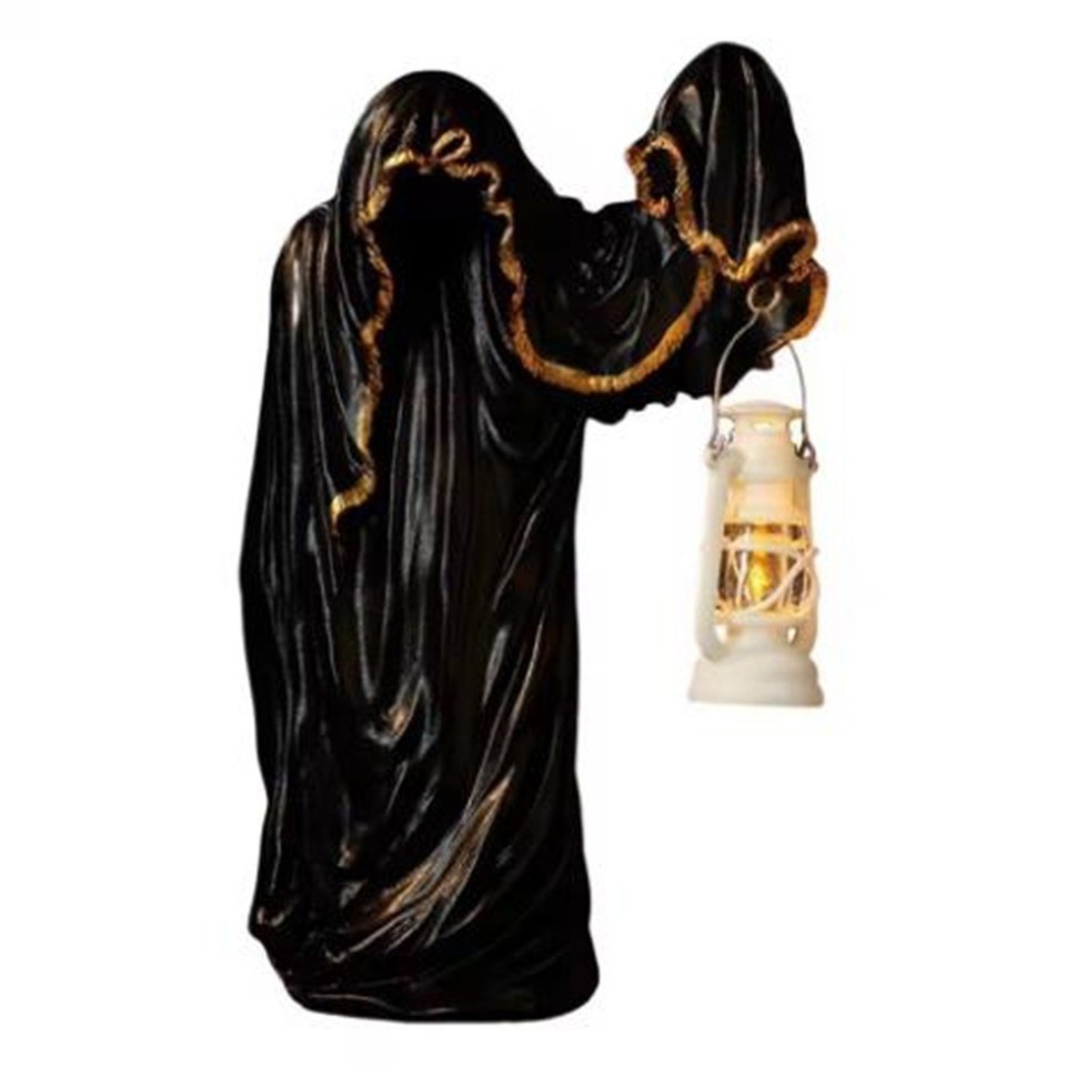 Decorative Hell Mailman Lantern Scary Eerie Glow Ghost Figurine ...