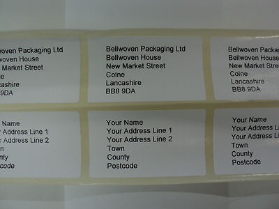 PRINTED ADHESIVE ADDRESS LABELS | eBay UK
