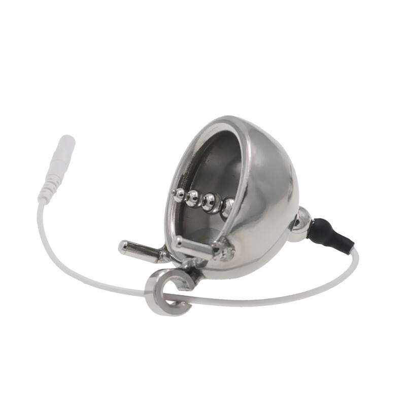 Male E-stim Shock Chastity Cage Device Ball Rings Binding For Men | eBay
