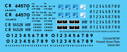 N Scale - Conrail MOW Russell Snow Plow Decals | eBay