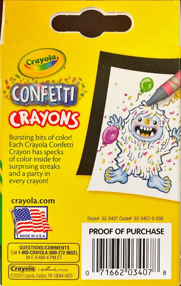 Crayola Crayons Color Burst Confetti - 24/Pkg | eBay