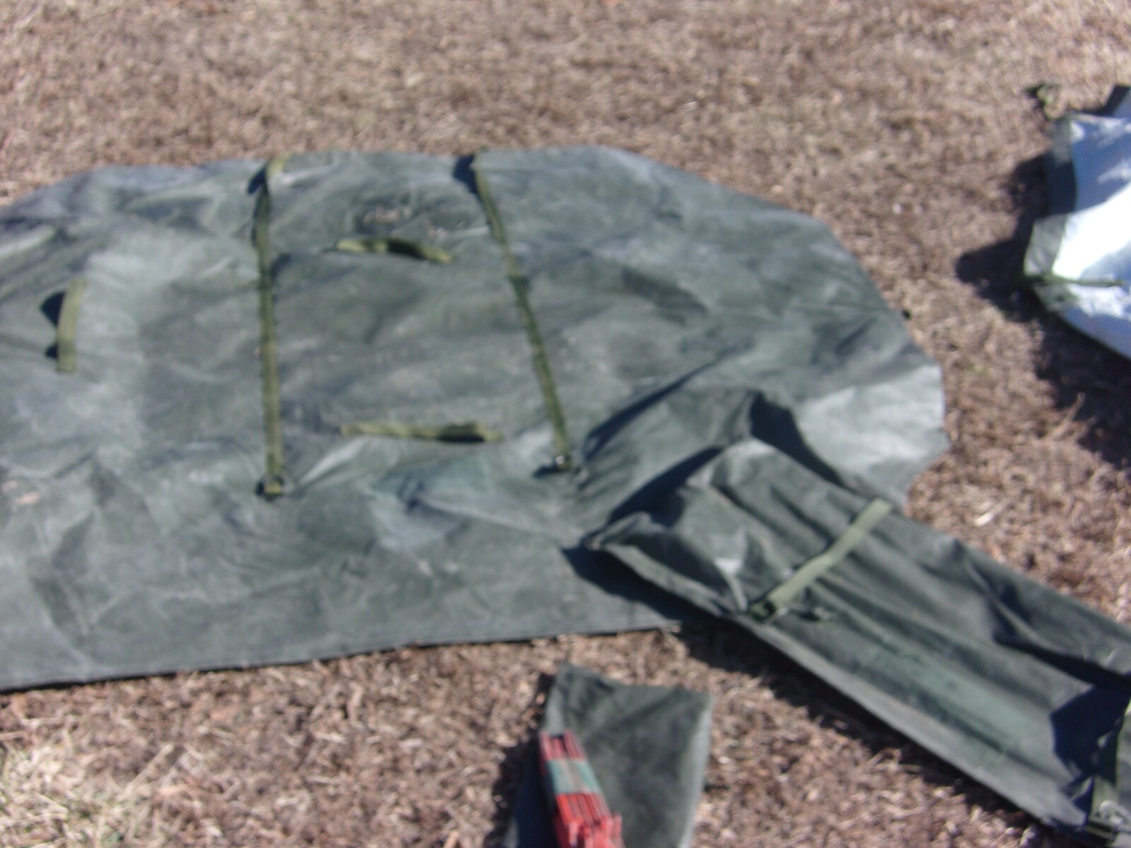 MILITARY SURPLUS SOLDIER CREW TENT ARMY DAMAGED--CAMPING 10 X10 HUNTING ...