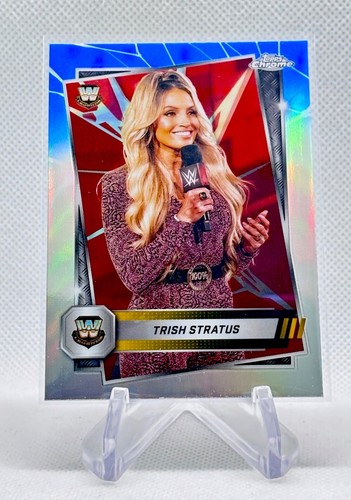 2025 Topps Chrome WWE Trish Stratus Red and Blue Refractor Parallel ...