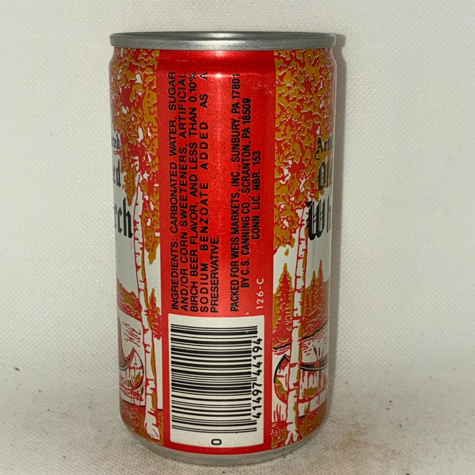 1970's Weis Old Fashoned White Birch Beer soda can | eBay
