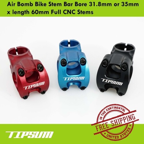 Tipsum Air Bomb Bike Stem Bar Bore 31.8mm or 35mm x length 60mm Full ...