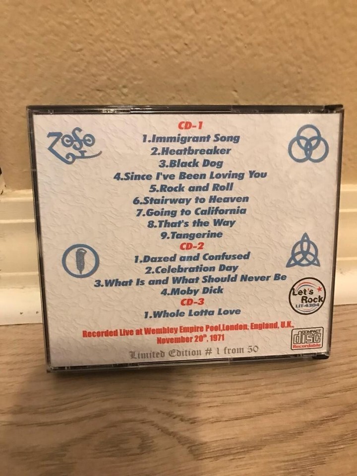 Led Zeppelin live Wembley Empire Pool, London U.K. 1971 (3 CD) | eBay