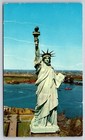 Statue of Liberty NYC New York Bird's Eye View Vtg Card Bankers Life ...