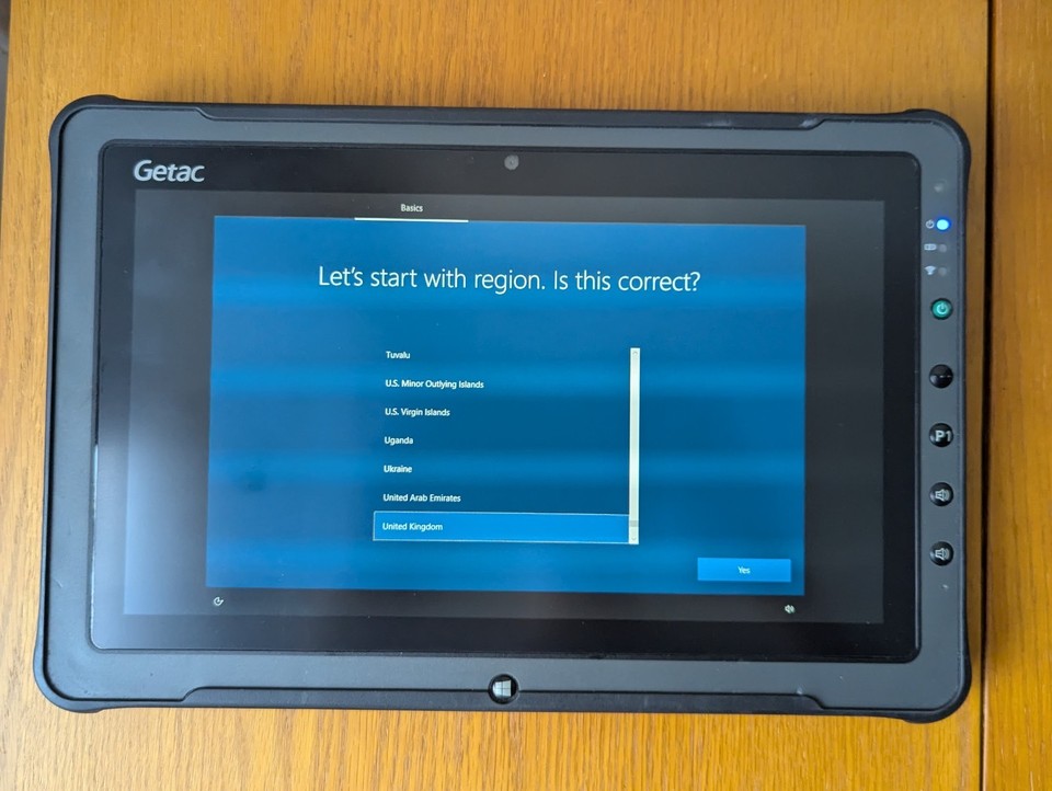 Getac F110 G3 Rugged Tablet Computer i5-6200U 4GB 128GB Wi-Fi LTE GPS ...