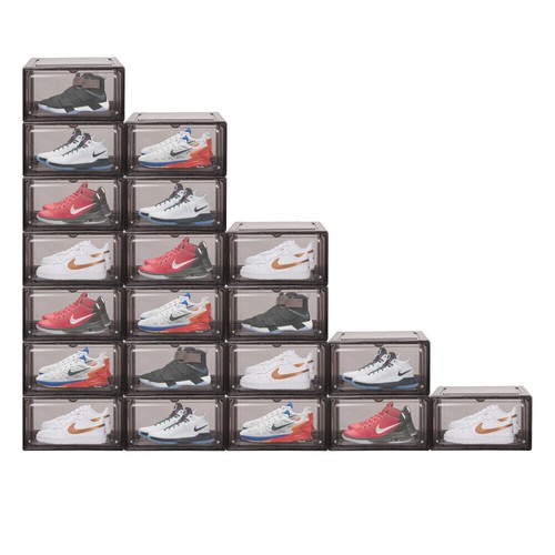 10Pcs Premium Acrylic Shoe Box Sneaker Display Storage Case Boxes ...