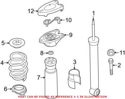 Genuine OEM Rear Shock Absorber for Mini 37106854797 | eBay