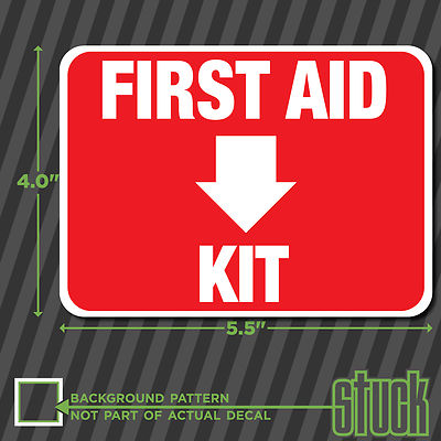 First Aid Kit -5.5"x4"- sticker vinyl decal printed emergency rescue ...
